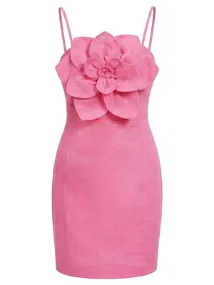 Yumi Kim Alina Linen Dress With Floral Detail - Pink