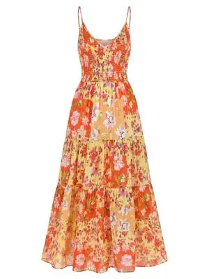 Yumi Kim Kuhio Sunset Field Maxi Dress - Orange
