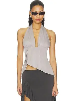 With Jéan Alix Halter Top - Ash