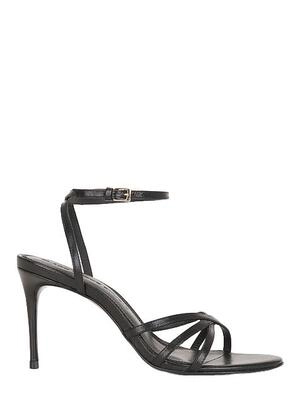 BLACK SUEDE STUDIO Olie 80 Sandal - Black Leather