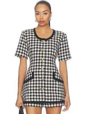 MAUDE CLUB Frances Jacket - Black Gingham