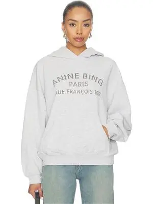 ANINE BING Paris Stencil Sweatshirt - Heather Grey