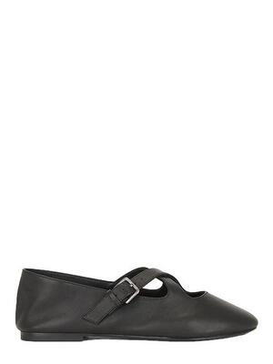 ST. AGNI St. Agni Ballerina Flat With Buckle Detail Black