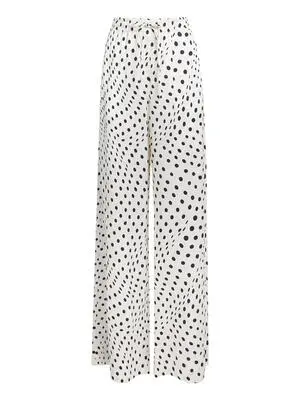 Stella McCartney Polka Dot Wide-leg Trousers - Ivory