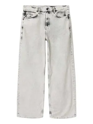 ALLSAINTS Lenny Lux Wide-leg Jeans - Grey