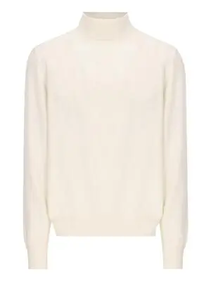 Tagliatore Long-sleeve High-neck Top - White