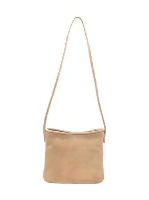 Manu Atelier Suede Shoulder Bag - Beige