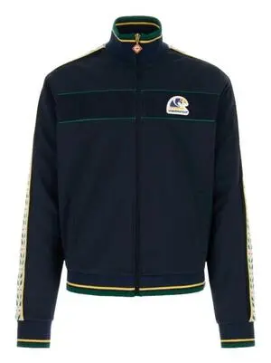 Casablanca Logo-patch Mesh-panel Track Jacket - Navy