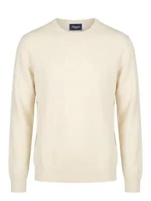 DRUMOHR Long-sleeved Sweater With Ribbed Details - Latte