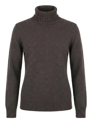 DRUMOHR Long Sleeve Ribbed Knit Sweater - Black