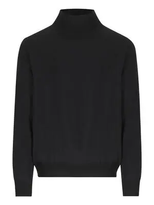 Tagliatore Long-sleeve High-neck Top - Black