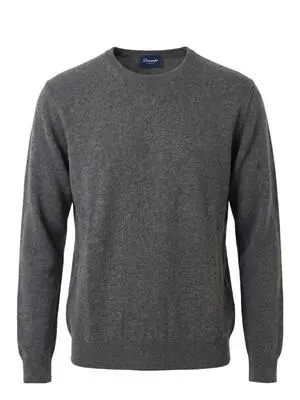 DRUMOHR Long-sleeved Crew Neck Sweater - Black
