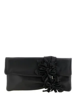 JIMMY CHOO Zandra Floral Embellished Clutch Bag - Black