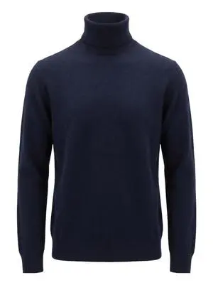 DRUMOHR Long Sleeve Roll Neck Sweater - Navy