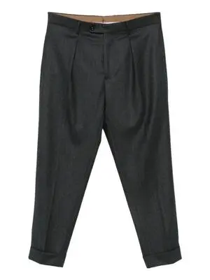 BERWICH Tailored Pleated Trousers - Grey