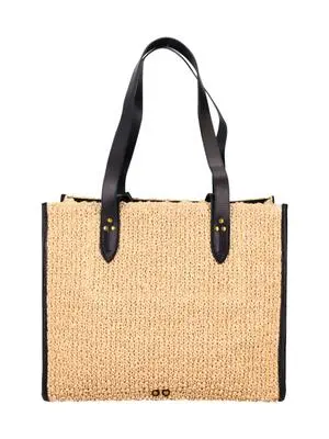 Jérôme Dreyfuss Medium Woven Tote Bag - Nude