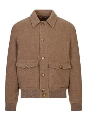 Canali Single-breasted Wool Jacket - Brown