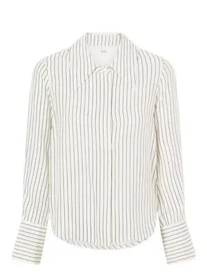 CO Co Striped Shirt With Pointed Collar