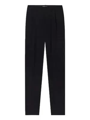 Co Name Pleated Casual Trousers - Black