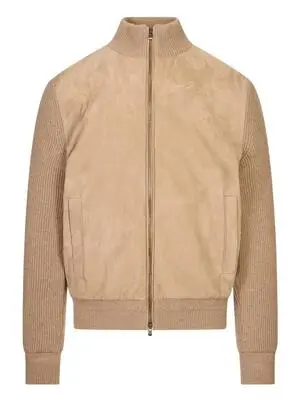 Agnona Long-sleeve Paneled Jacket - Nude