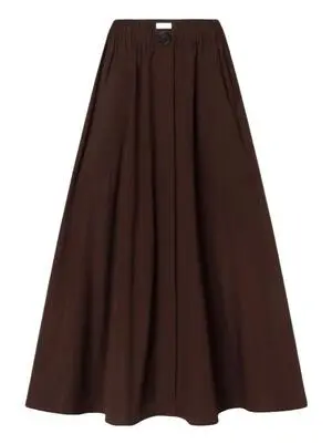Co Name' A-line Button-front Skirt - Black