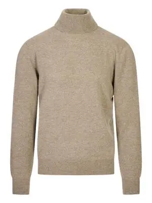 Agnona Long Sleeve Turtleneck Sweater With Ribbed Trim - No