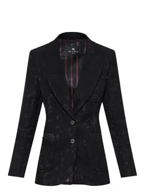 Etro Long-sleeve Printed Casual Jacket - Black