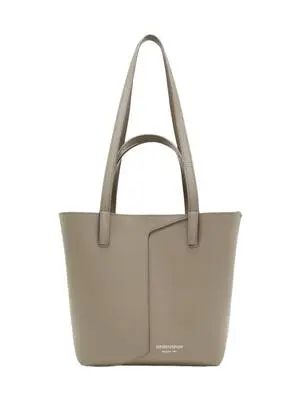 Emporio Armani 1981 Leather Shoulder Bag - Beige