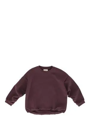 DOUUOD Crew Neck Long Sleeve Sweater - Red