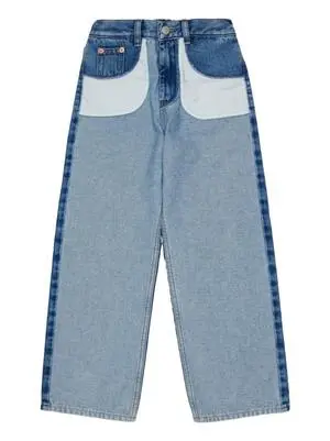 MAISON MARGIELA Straight Leg Belted Jeans - Blue