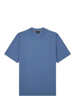 Brioni Cotton-jersey T-shirt - Blue