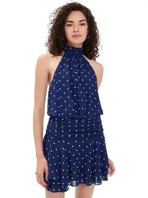 REFORMATION Karla Mini Dress - Danube Dot