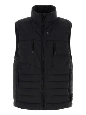 Stone Island Stretch Nylon Down Vest - Black