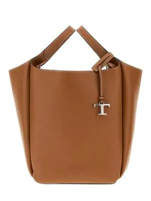 TOD'S TOD'S Leather Bucket Bag Light Brown