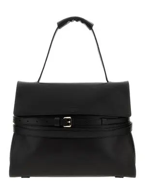 Moschino Leather Medium Tie Me Handbag - Black