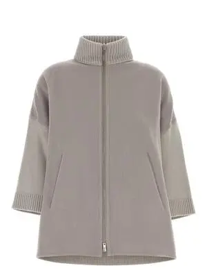 Herno Flannel And Wool Cardigan - Grey