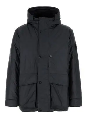 Stone Island Hooded Parka - Blue
