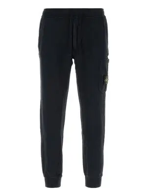 Stone Island Slate Cotton Joggers - Black