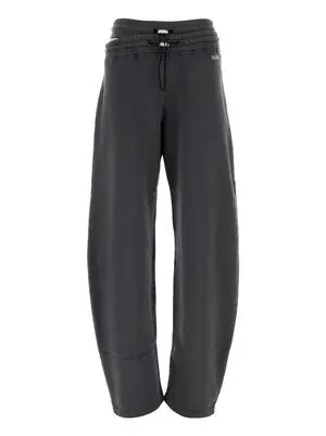 Attico Dark Cotton Joggers - Grey