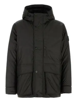 Stone Island Nylon And Polyester Parka - Black