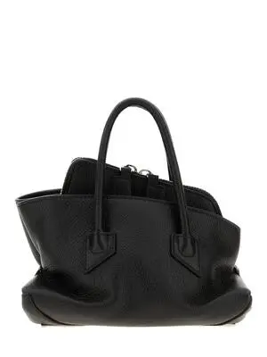 Attico Leather Mini La Passeggiata Handbag - Black