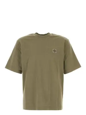 Stone Island Olive Cotton T-shirt - Green