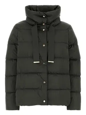 Herno Quilted Down Jacket With Maxi Drawstring - Green