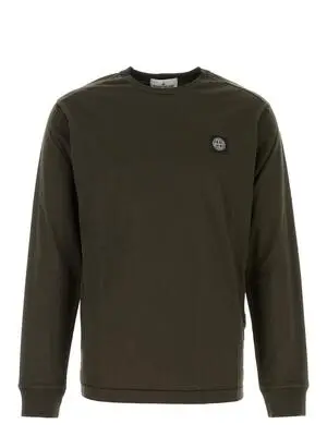 Stone Island Khaki Cotton T-shirt - Green