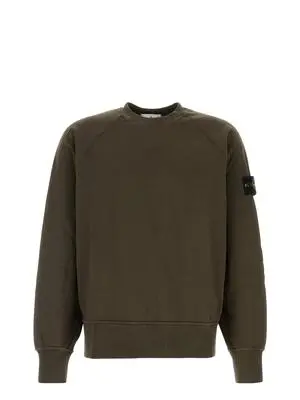 Stone Island Khaki Cotton Sweatshirt - Green