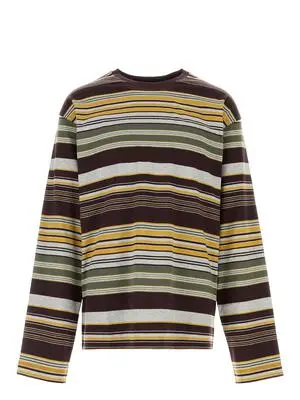 Dries Van Noten Embroidered Cotton Oversize Hember T-shirt - White