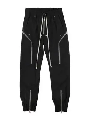 Rick Owens Drawstring Zip Up Cargo Pants - Black