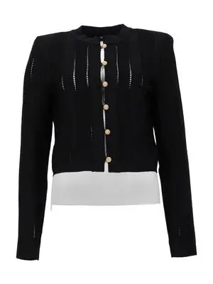 Balmain Cropped Cardigan - Black