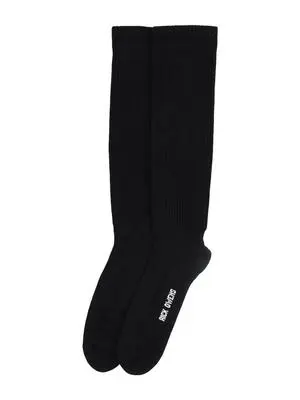 Rick Owens Ribbed Knee-high Socks - Black