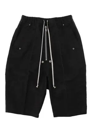 Rick Owens Drawstring Zip-up Shorts - Black